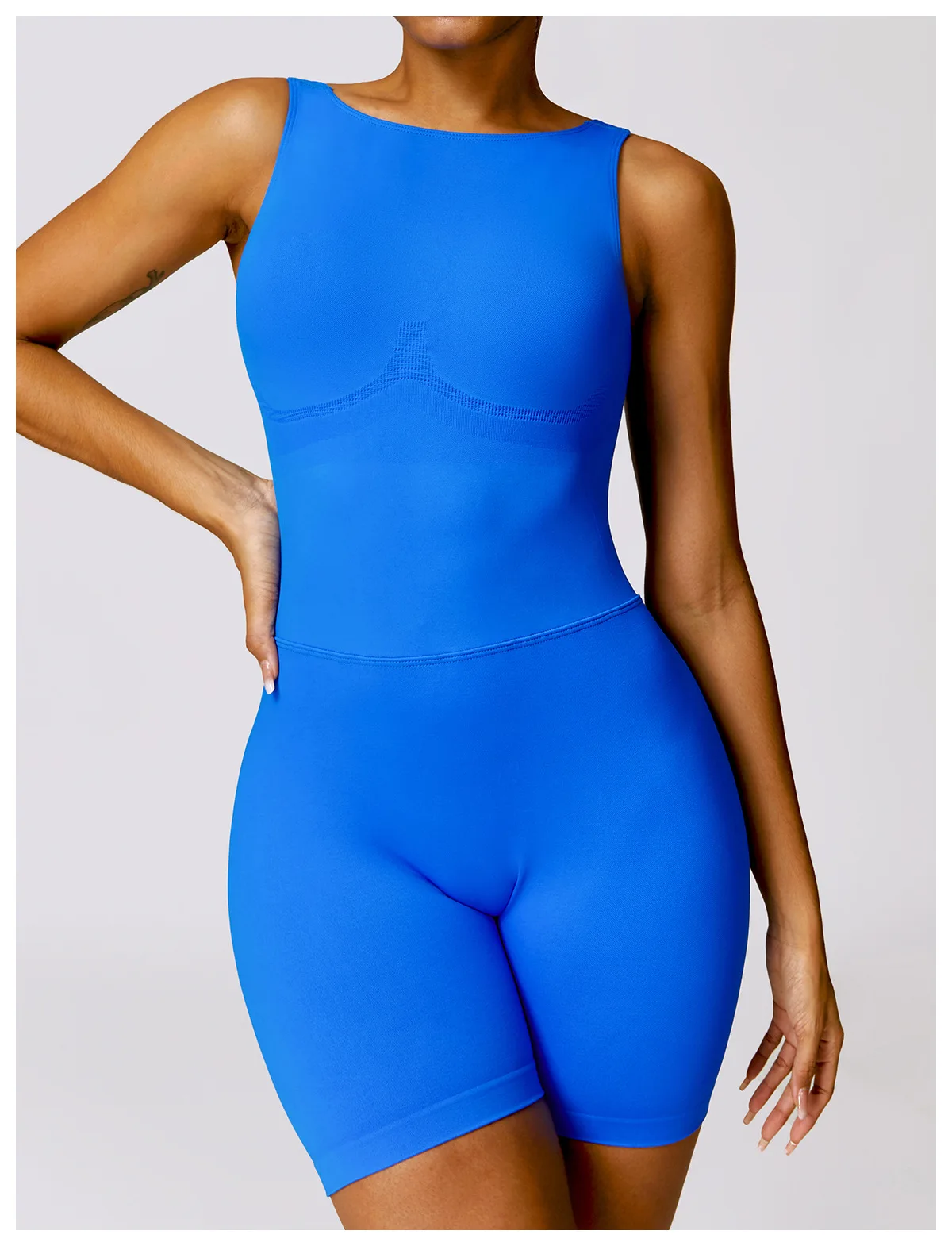 Seamless Fitness Yoga Wear Tight Exercise Buttock Lifting Jumpsuit ...