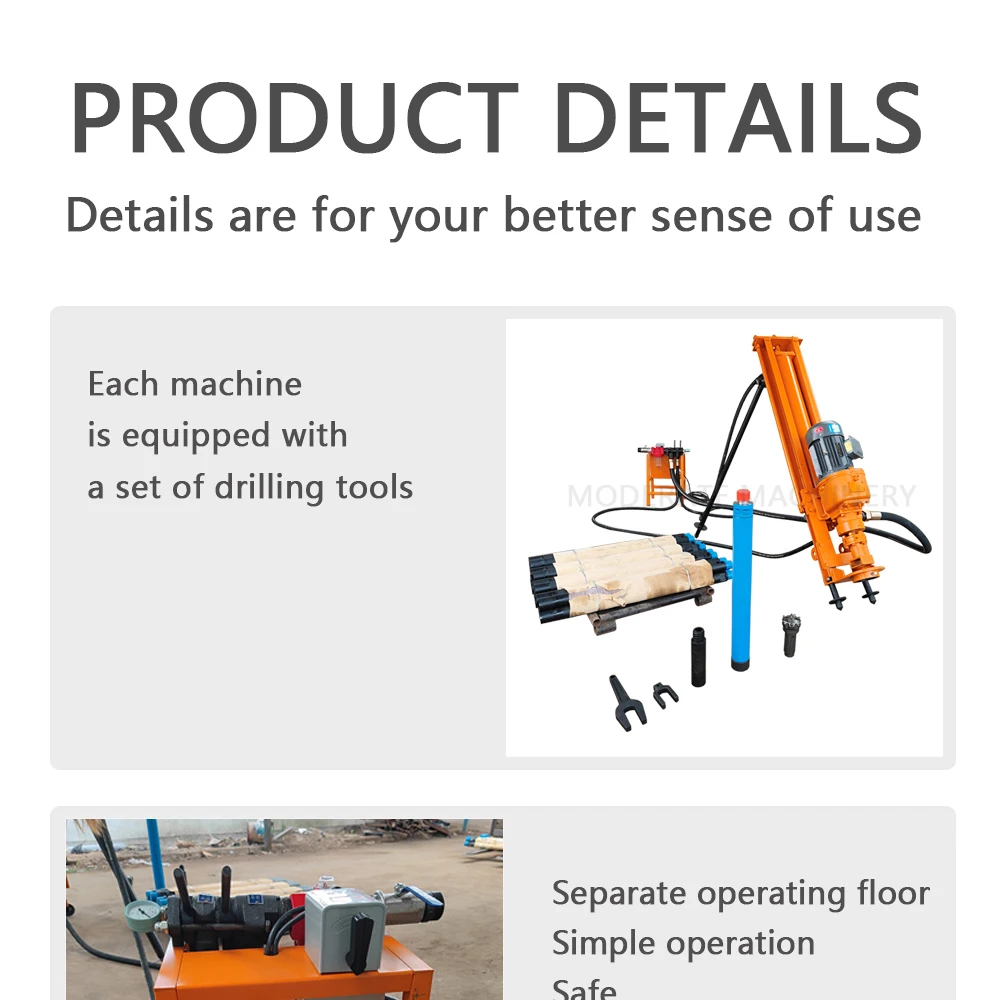 Borehole Ore DTH Drilling Rigs Electric Portable Drill Machines for ...