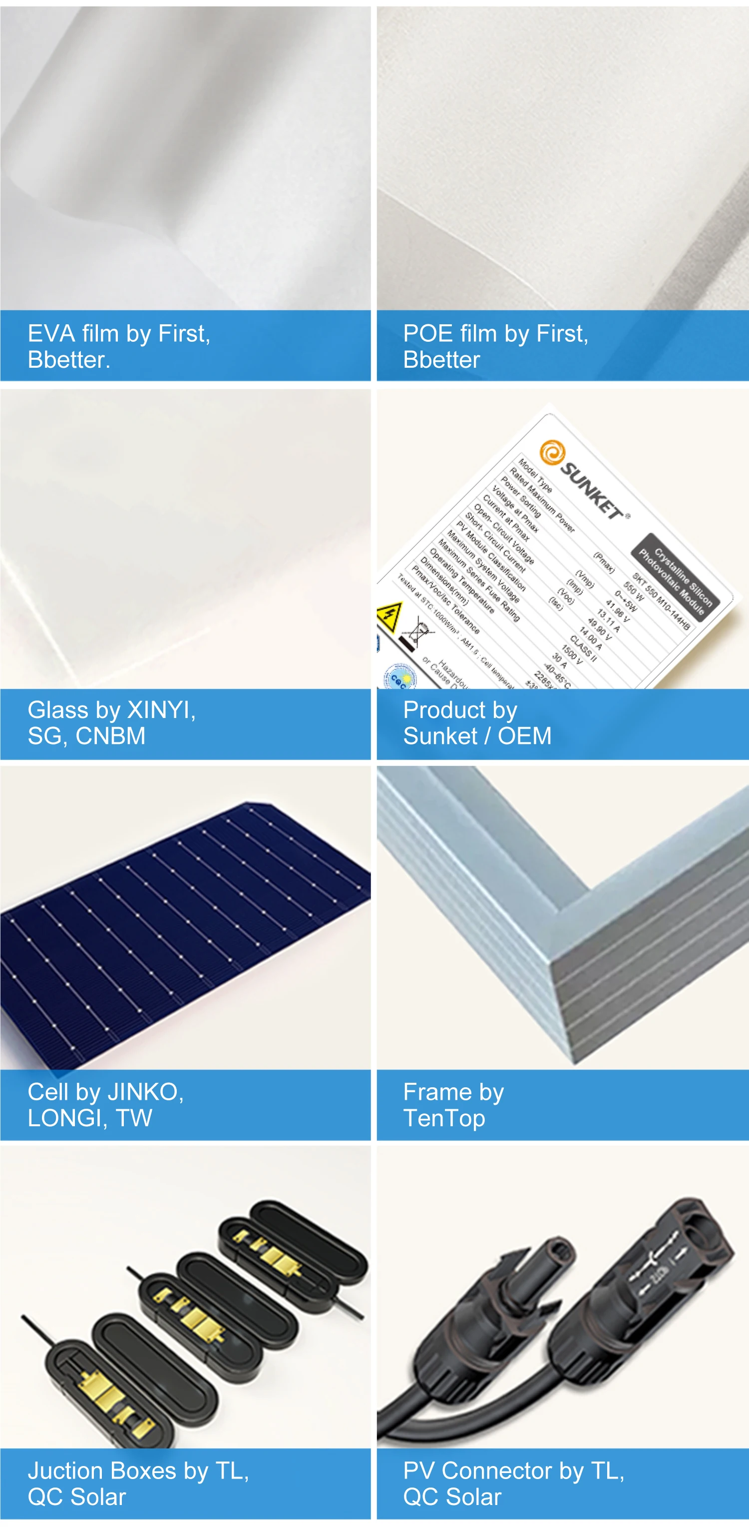 Sunket Solar Panels - High Efficiency Photovoltaic Modules
