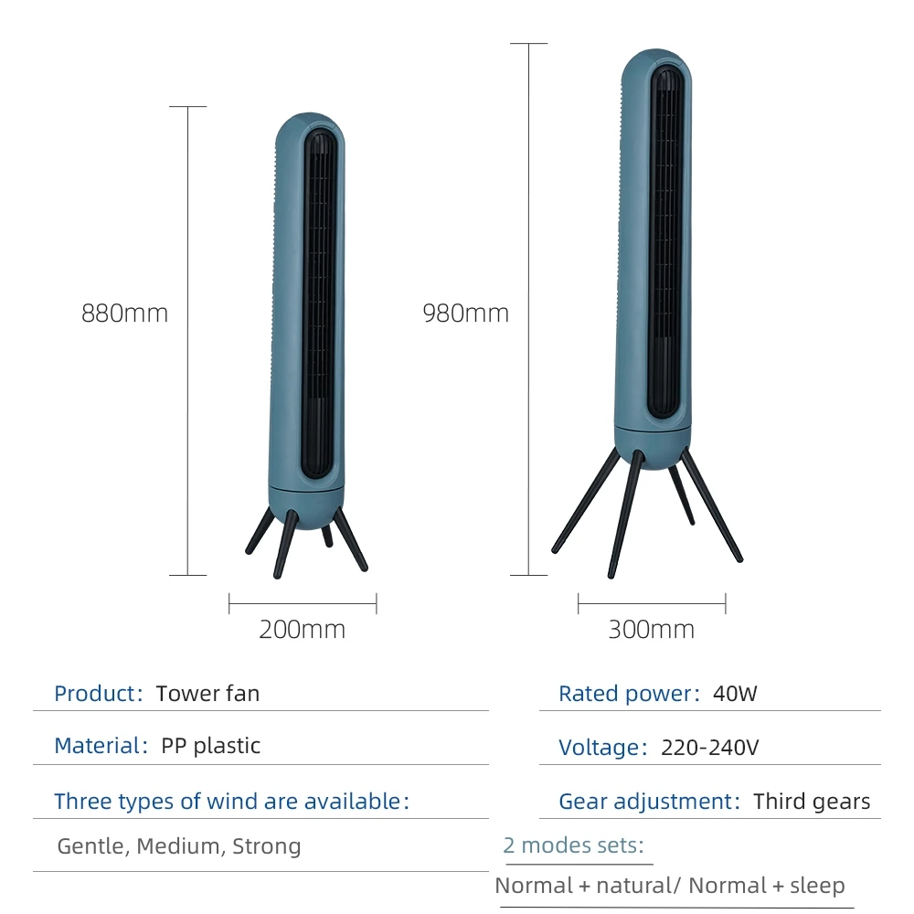 Home Appliances Digital Mode 35 Inches 3-Speed Osc Left and Right Tower ...
