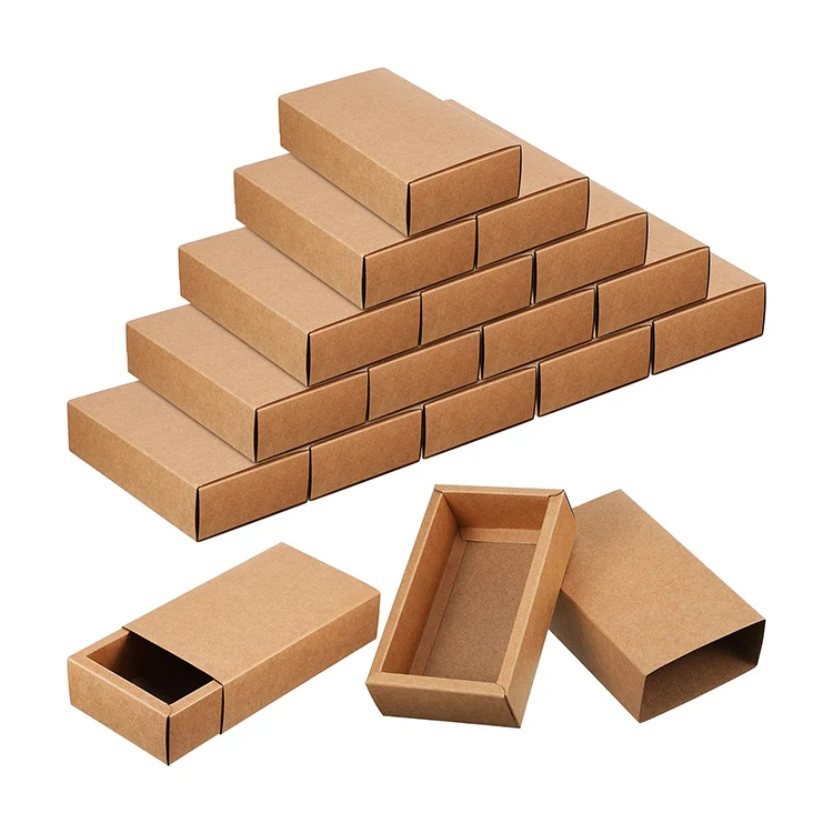 Cardboard Brown Kraft Paper Drawer Box Children's Socks Packaging Boxes ...
