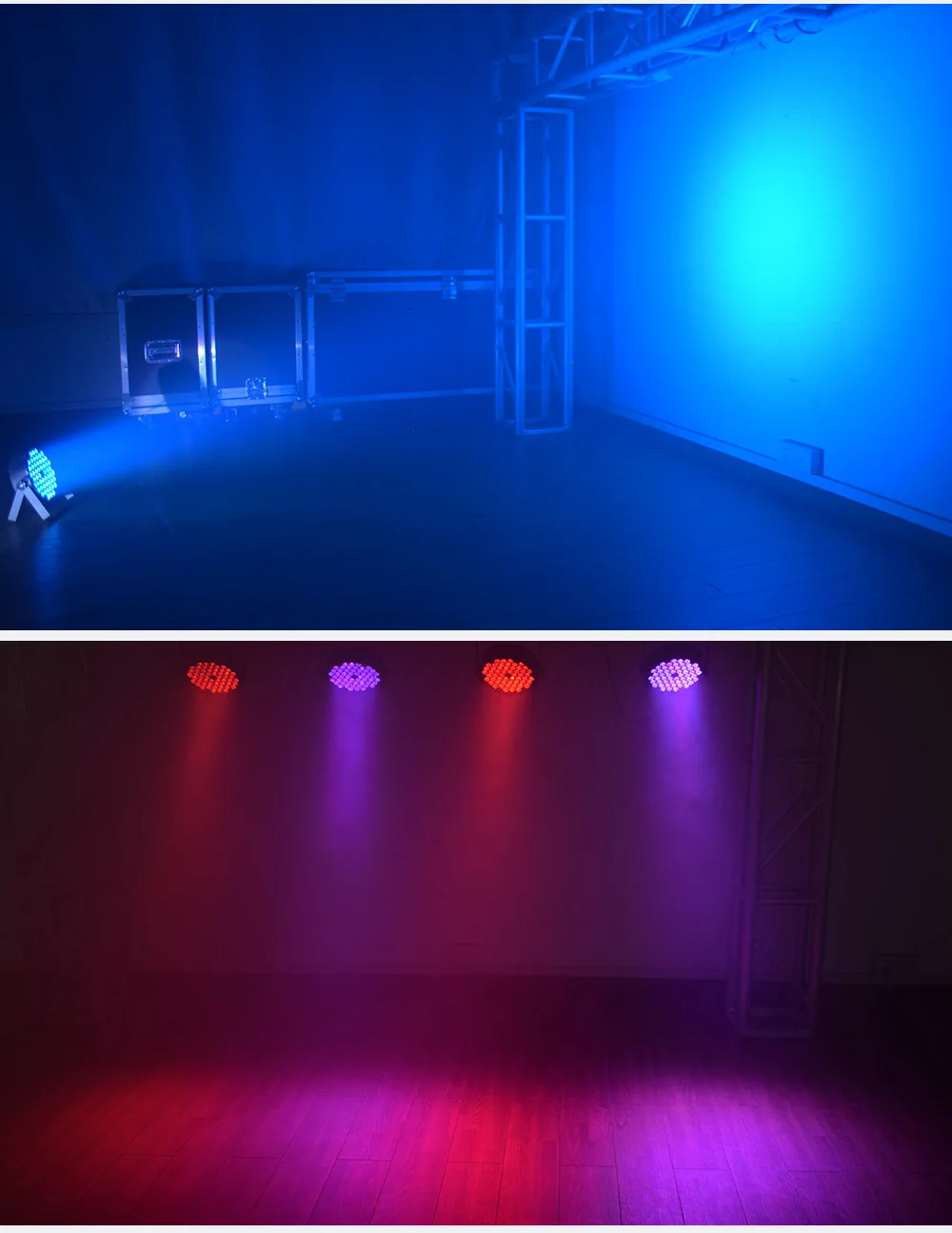 Led Mini Par Light 54X3W RGB 3In1 Full Color Flat Par DMX Professional ...