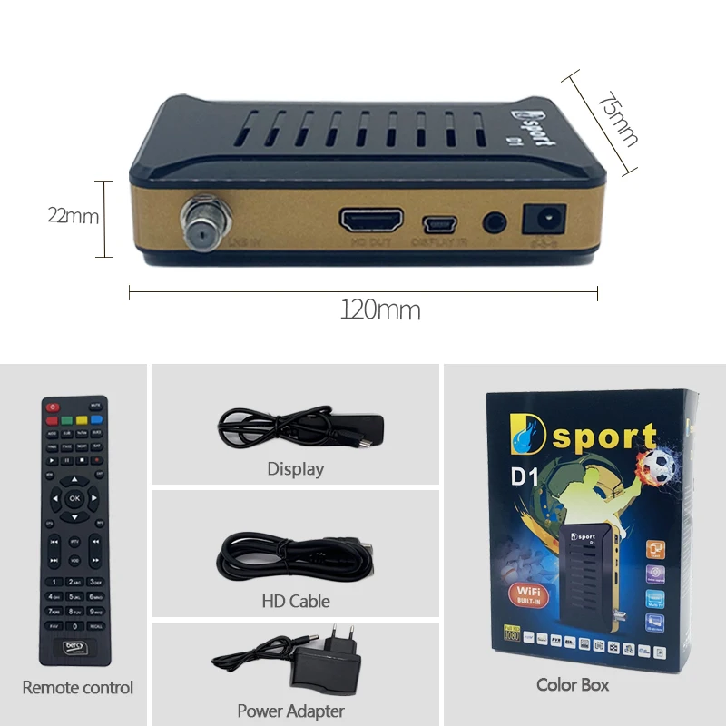 Dsport DVB-S2 Satellite Receiver - 1080P HD FTA Decoder
