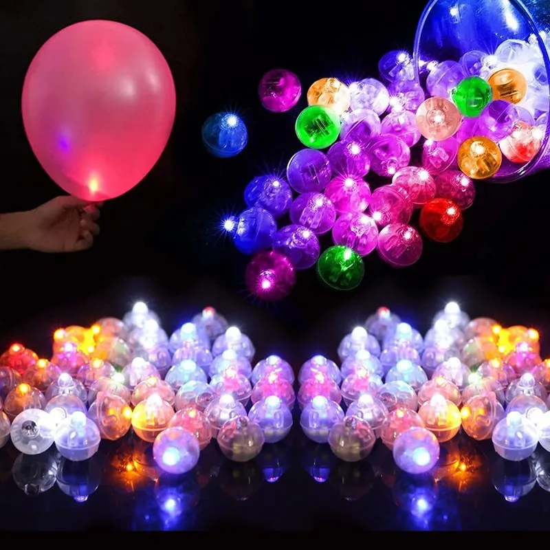 Small 100pcs Waterproof Tiny Round Led Light Flashing Led Balloon Light ...
