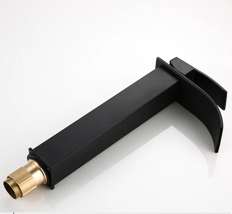 Douch Hotel Bathroom Basin Faucet Brass Single Hole Waterfall Brass Hot ...