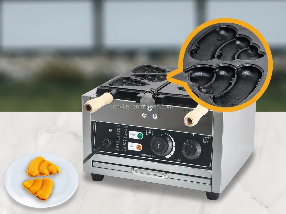 Poop Emoji Waffle Maker - Customized, Non-Stick Snack Machine