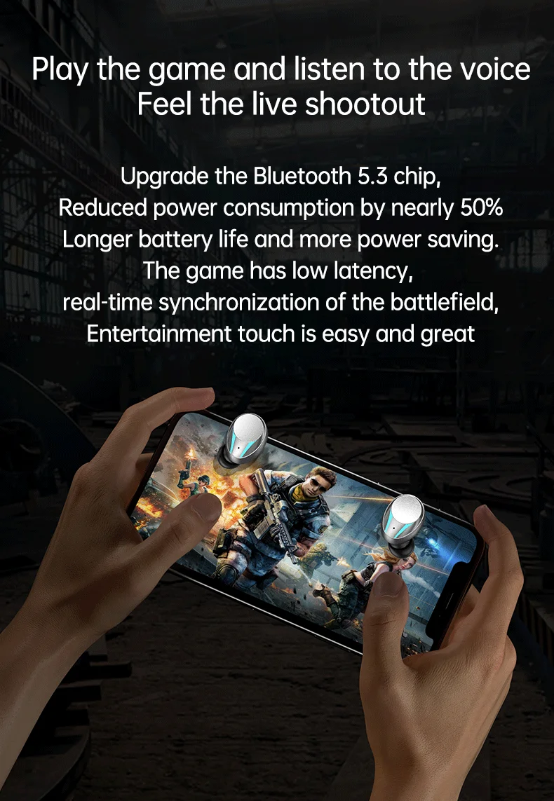 M41 Wireless Headphones Earphones Tws Touch Control Noise Reduction ...