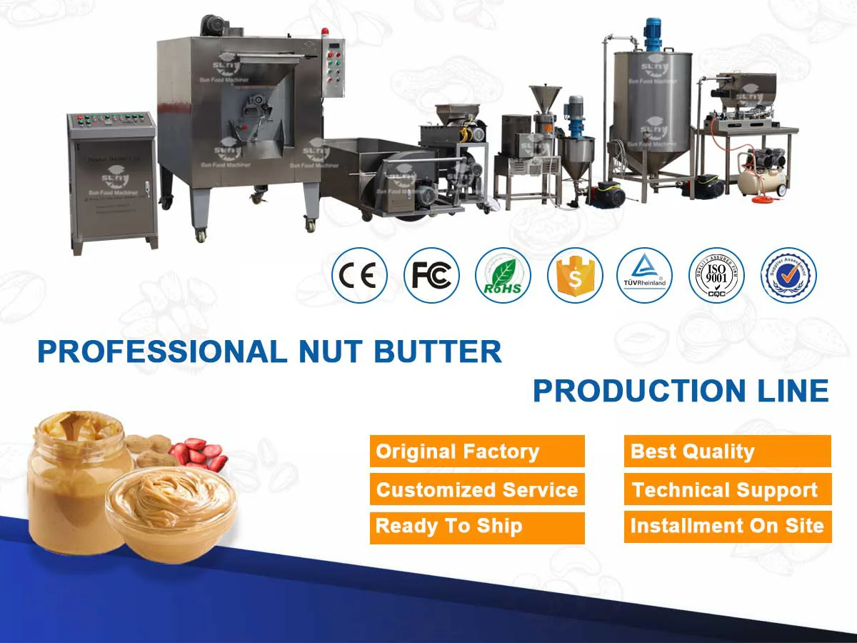 Full Industrial Tahini Sesame Peanut Hazel Nut Almondbutter Paste Make Machine Production Line ...