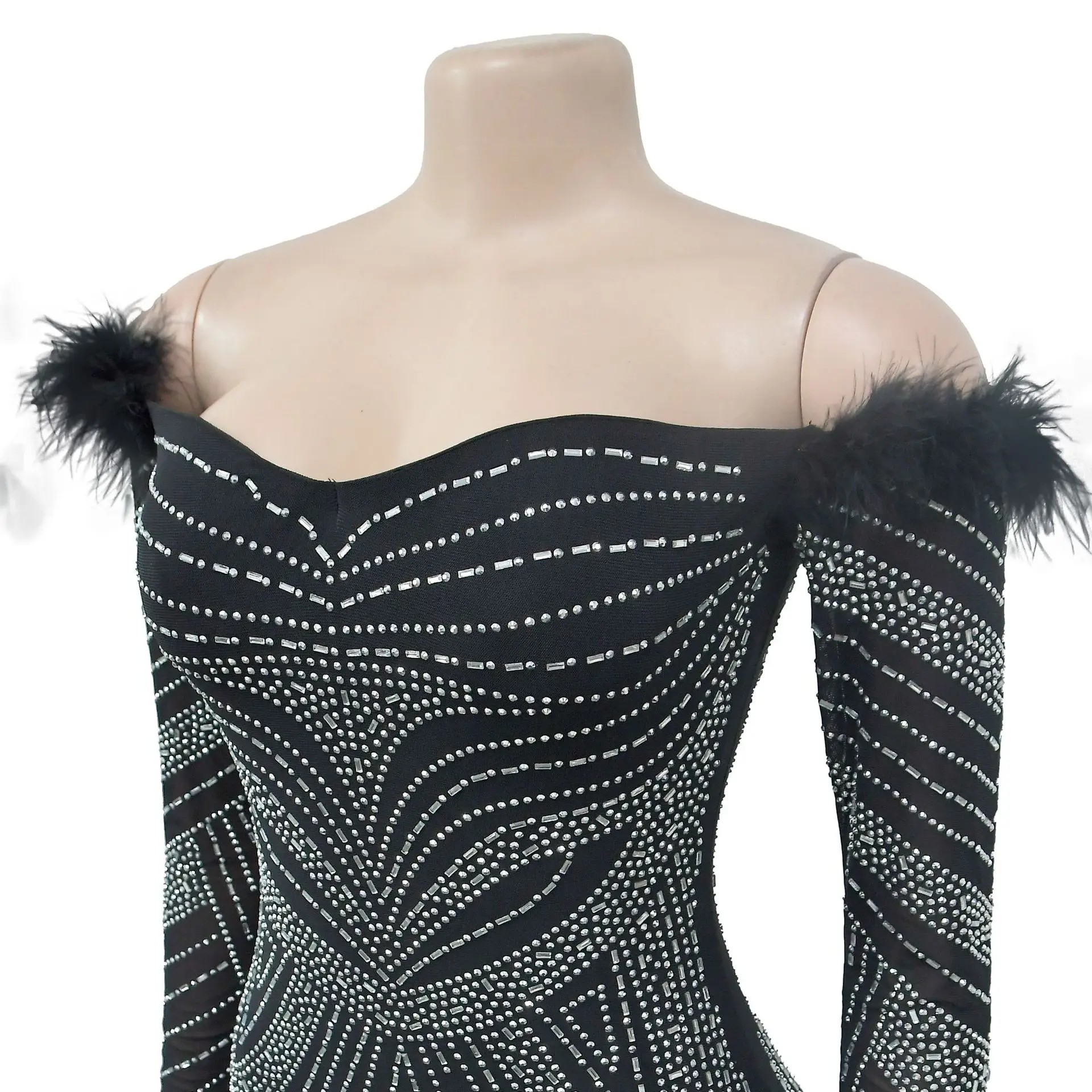 Luxury Rhinestones Mini Club Dress for Women, Strapless & Sexy Party ...