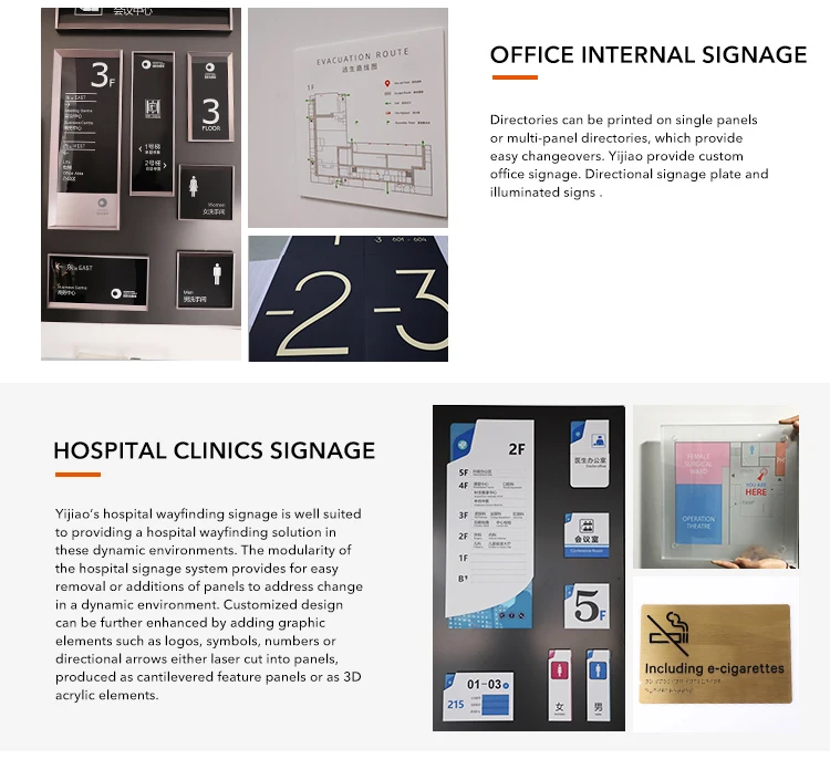 Custom Indoor Clear Engraving Restroom Signage Professional Acrylic ...