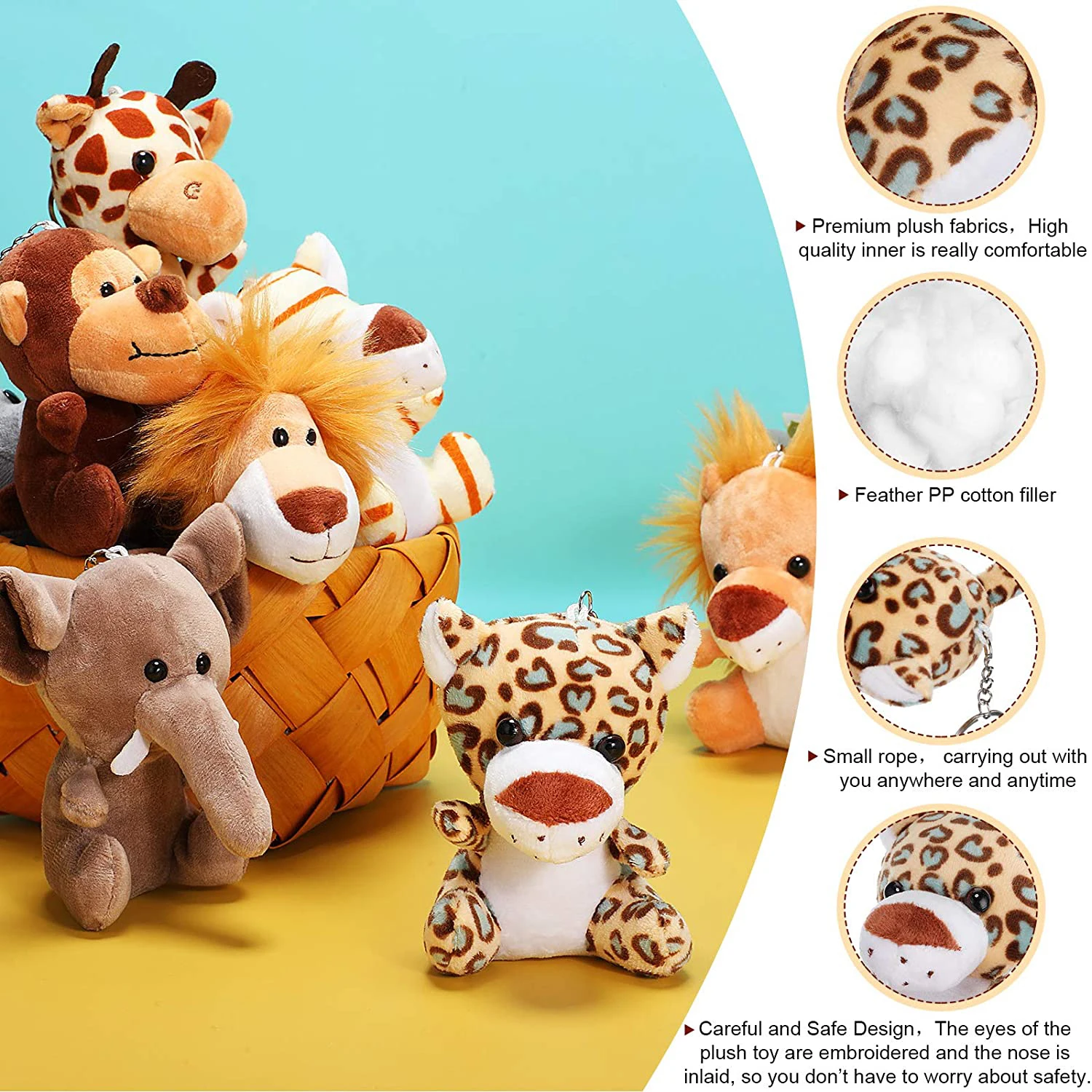 Mini Stuffed Forest Animals Jungle Animal Plush Toys Cute Plush ...