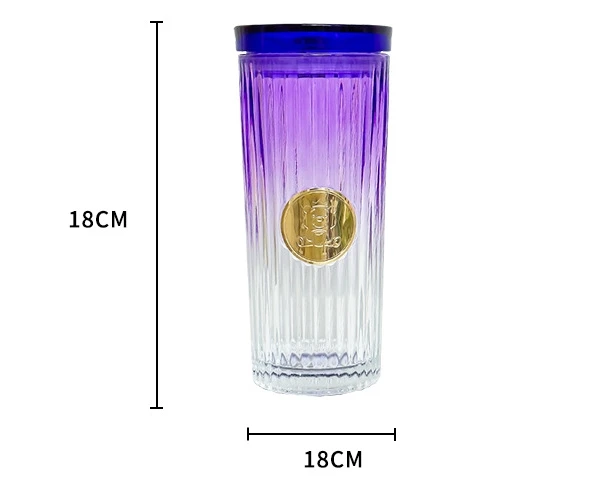 European Style Diamond Colored glassware Customized Sublimation logo ...