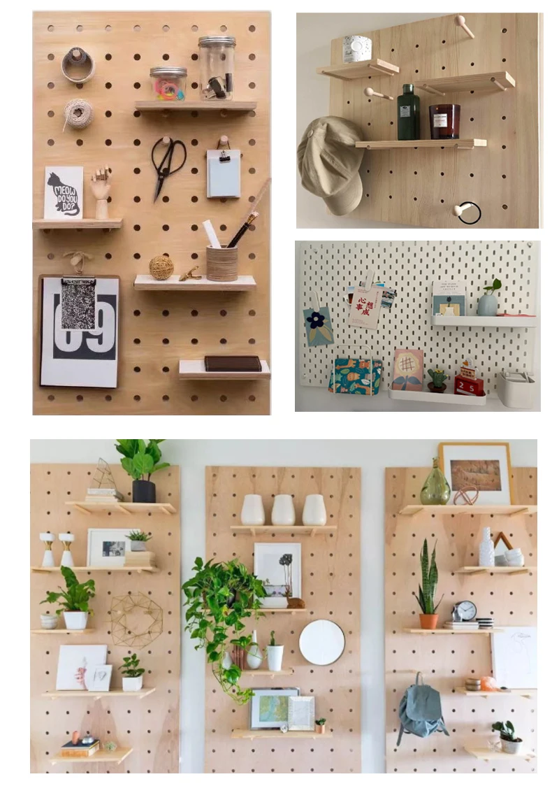 Wood Stand Panels 10mm Peg Board Wooden Pegboard Shelf - Buy Wood Stand ...