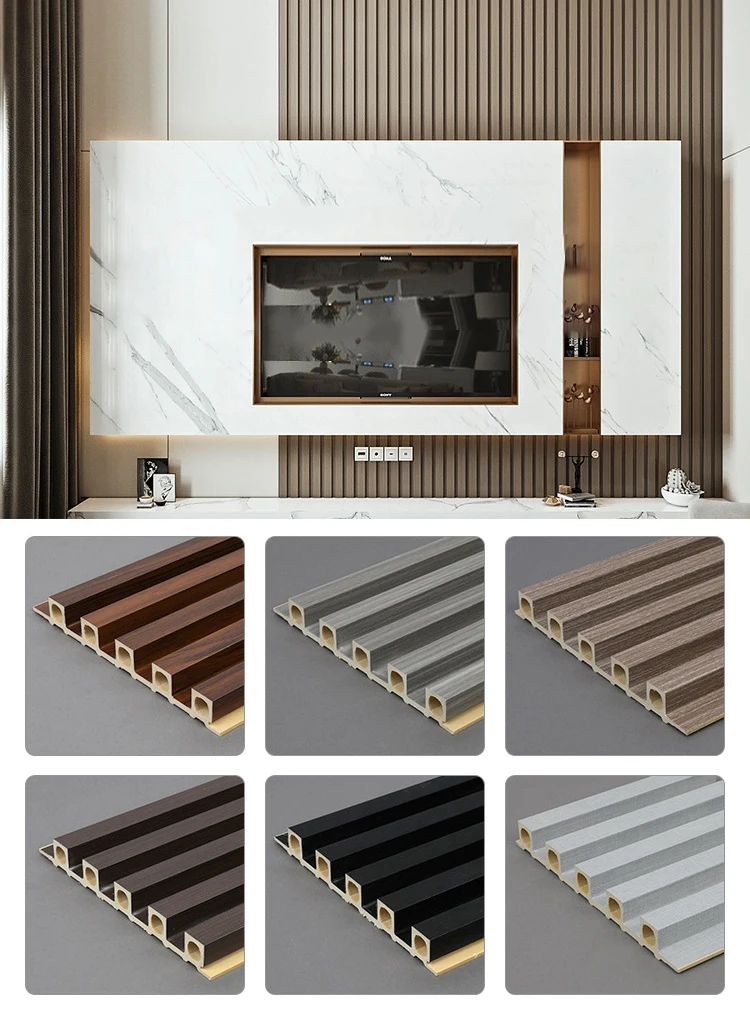 Fine Grille Panel Great Wall Panel Bamboo Wood Fiber TV Background Wall ...