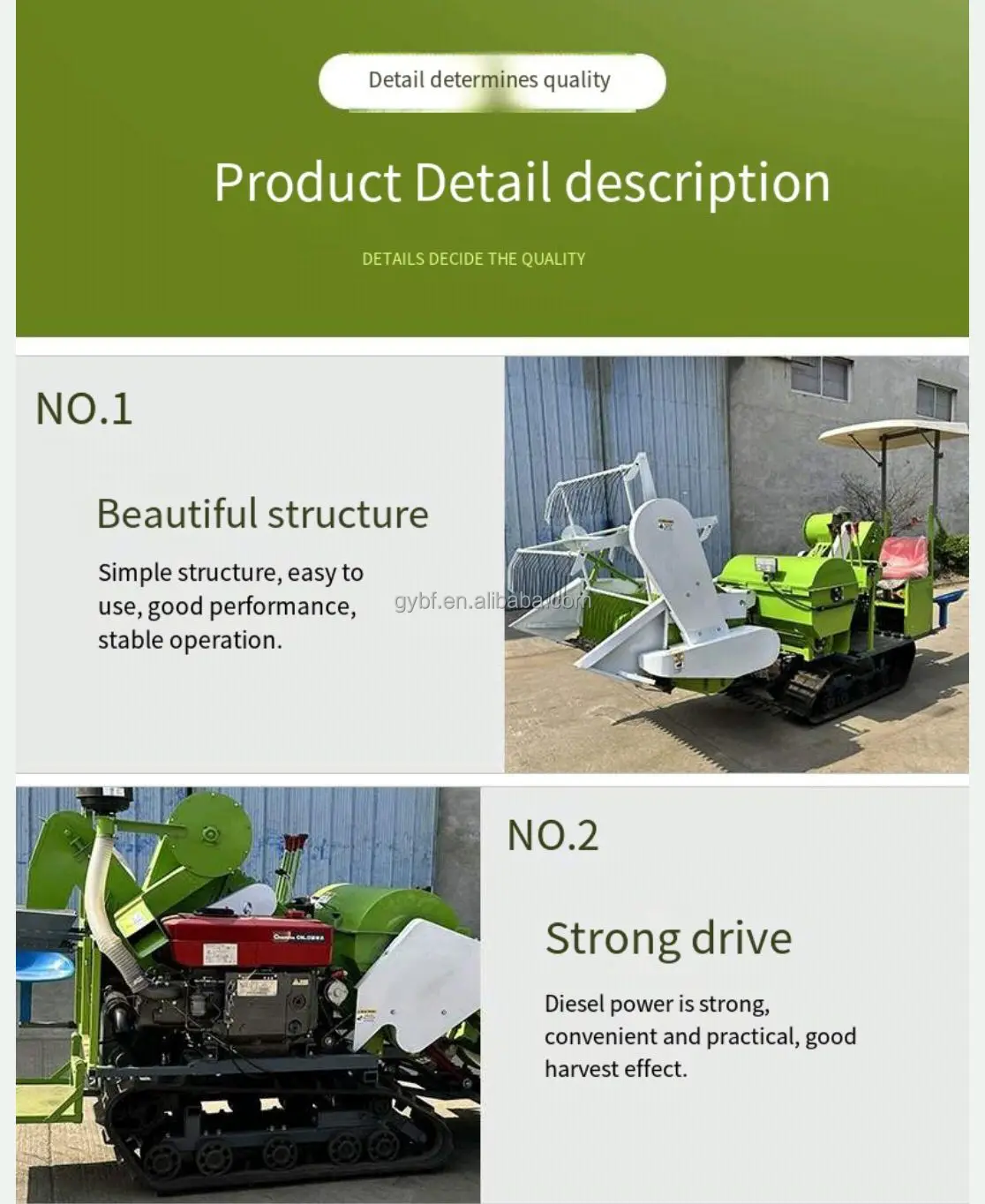 Small Plot Track Type Combine Harvester Wheat Rice Manual Grain ...