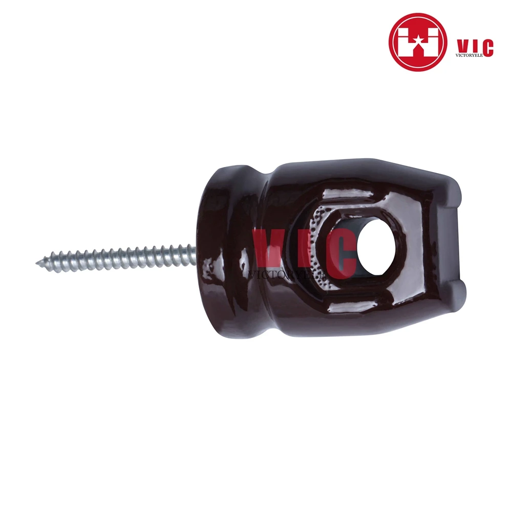 Ceramic Electrical Porcelain Wiring And Threaded Insulator For Low ...