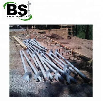 Ground Helical Screw Earth Anchor Solid Foundation Screw Piles Or Screw ...