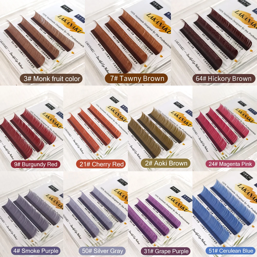 Abonnie Custom Own Brand Rainbow Glitter Lashes Individual Color ...