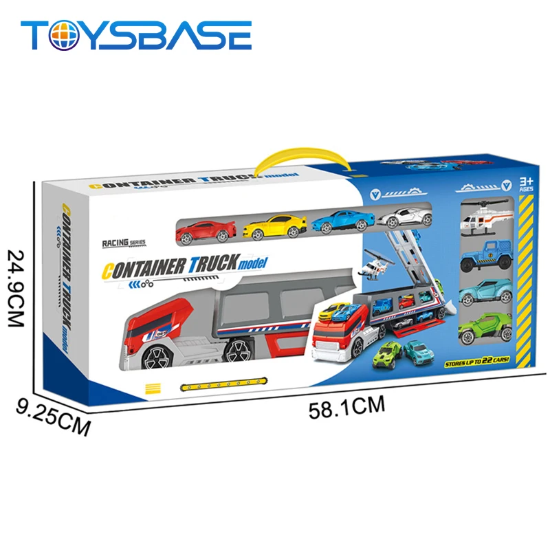 Big Size Children Container Vehicle Friction Race Car Trailer Truck Toy ...