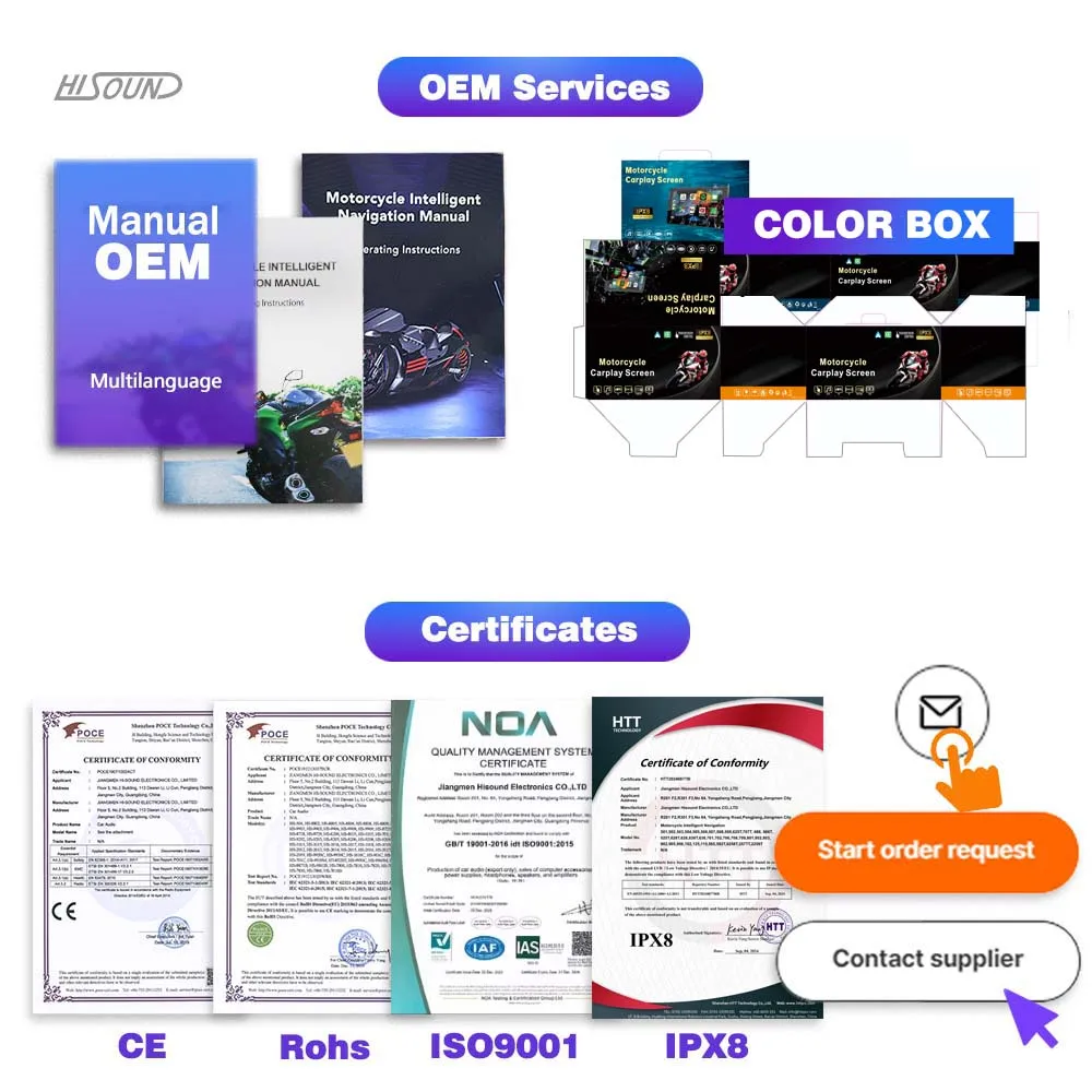 Fast Delivery 5 Inch Motorcycle Screen Waterproof IPX8 BT Navigation ...