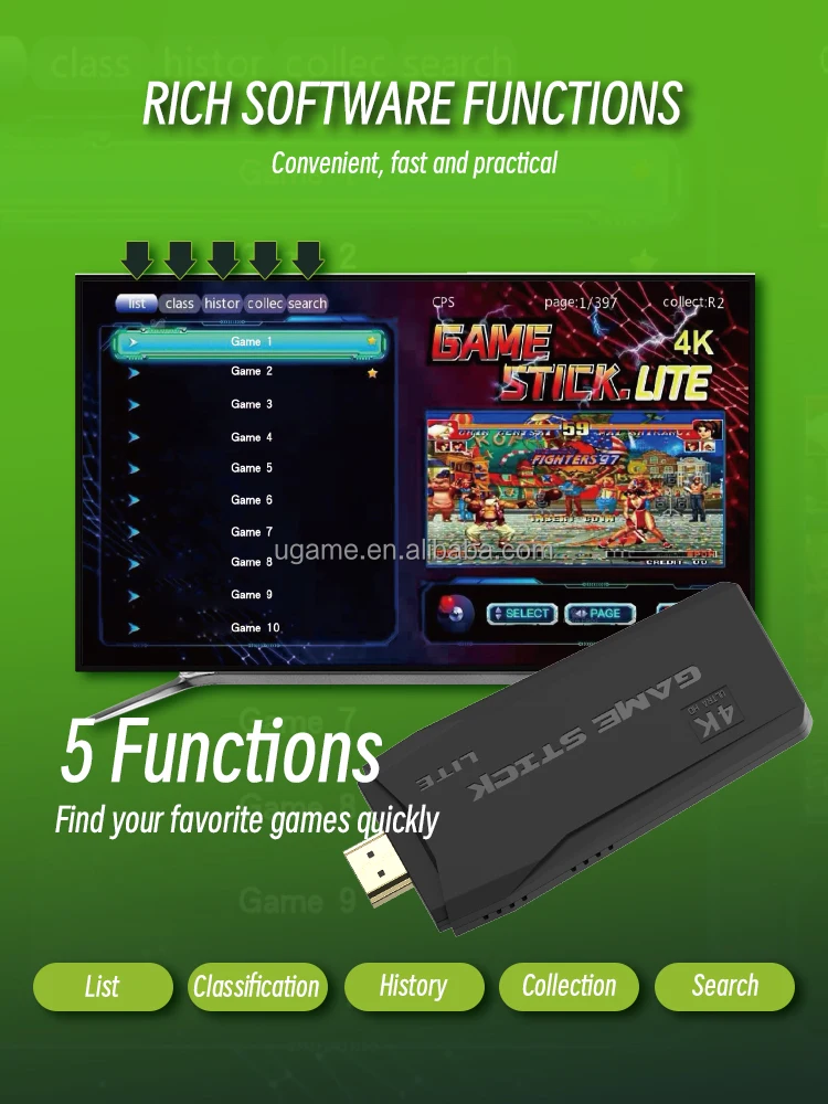 Data Frog Y3 Lite 3500 Games 4k Game Stick Tv Video Game Console 2.4g ...