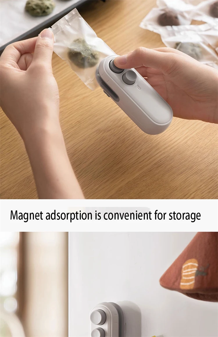 New Portable Snack Bag Sealing Machine Rechargeable Usb Small Mini Heat ...