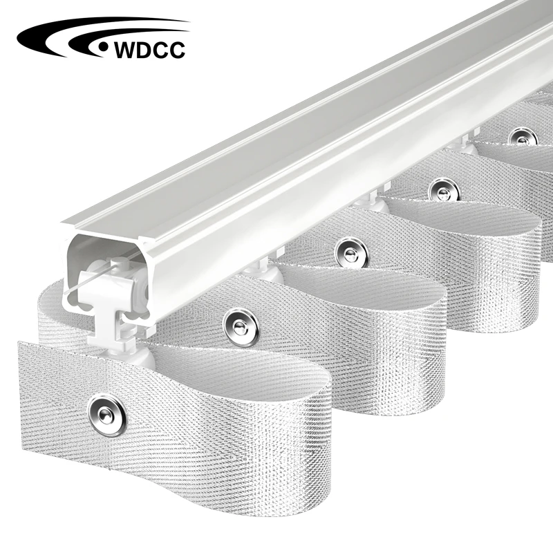 S fold rails wave curtain tracks Ripple fold curtain track with 50/60 ...