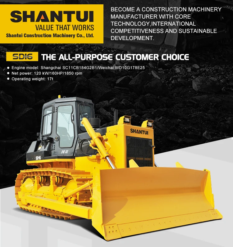 China Extended Bulldozer 160HP SD16E Chain Tractor Bulldozer| Alibaba.com