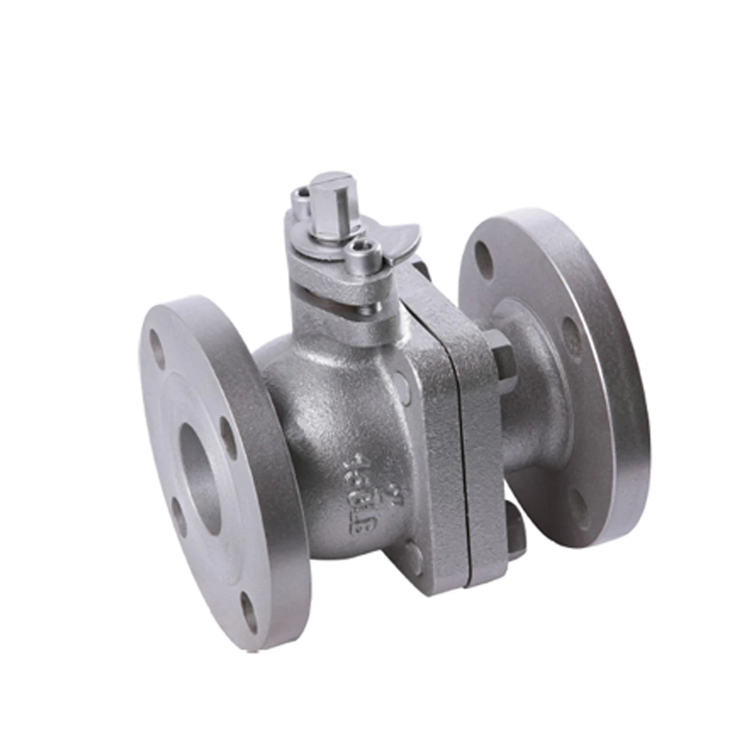 DIN Cast Iron PTFE Soft Seal Ball Valve PN16 Water Conservancy Valve Q41F Flange Handle Split ...