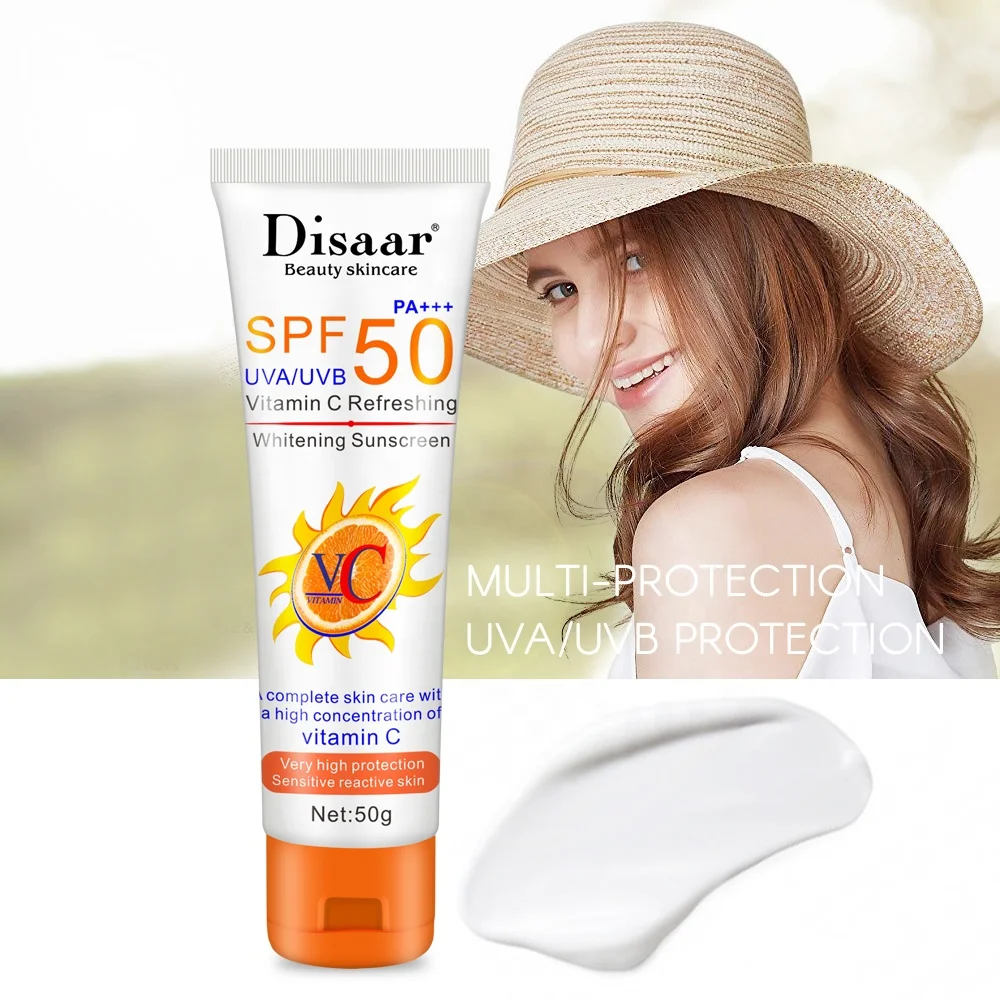 Private Label Natural Whitening Spf 50 Sunscreen Cream Anti-uva/uvb Sun ...