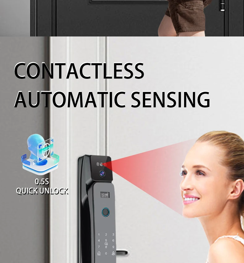 3d Facial Intelligent Lock Visual Intercom Remote Unlocking Wifi ...