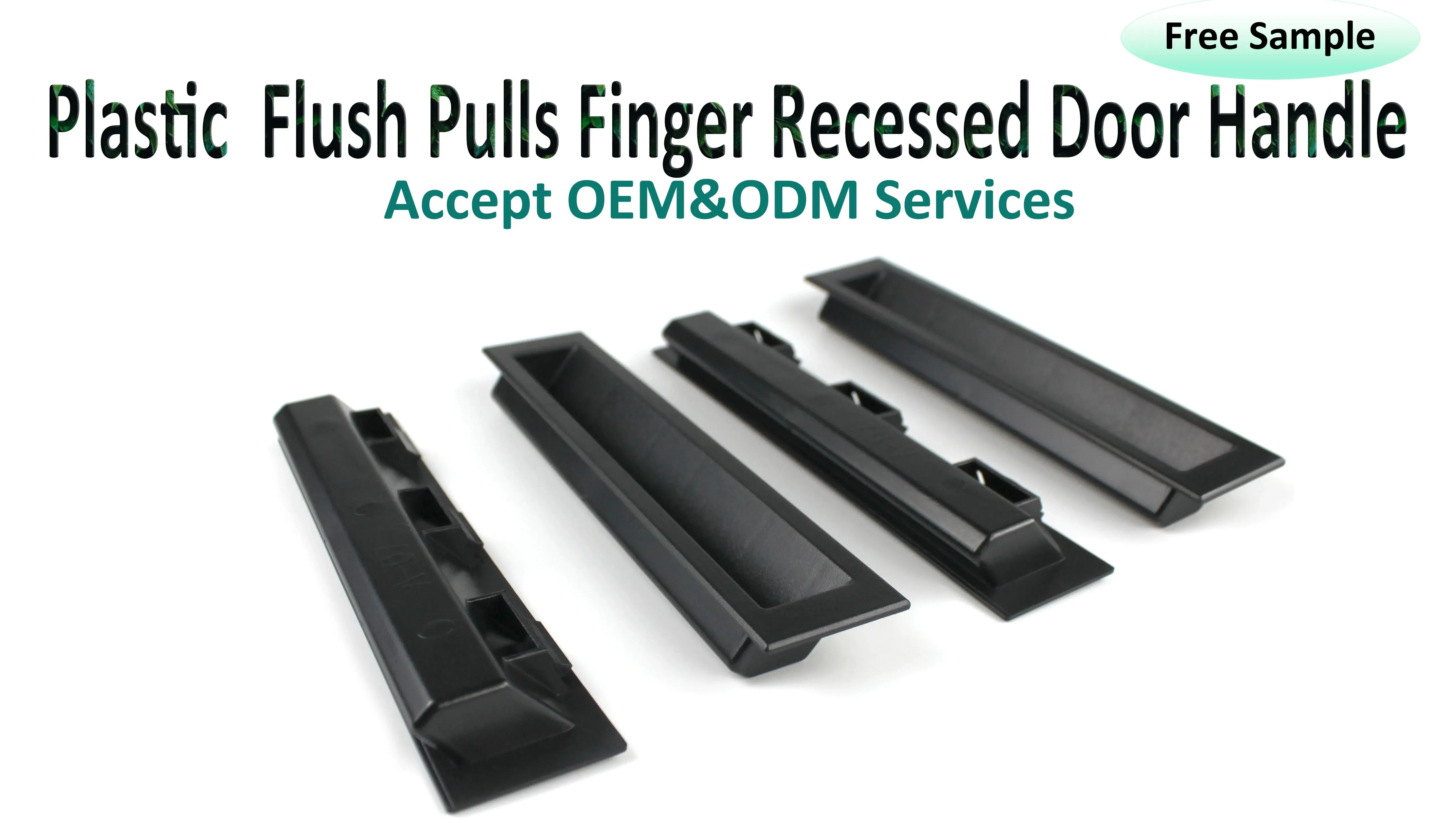 Flush Sliding Closet Door Pull Black Insert Recessed Cabinet Finger ...