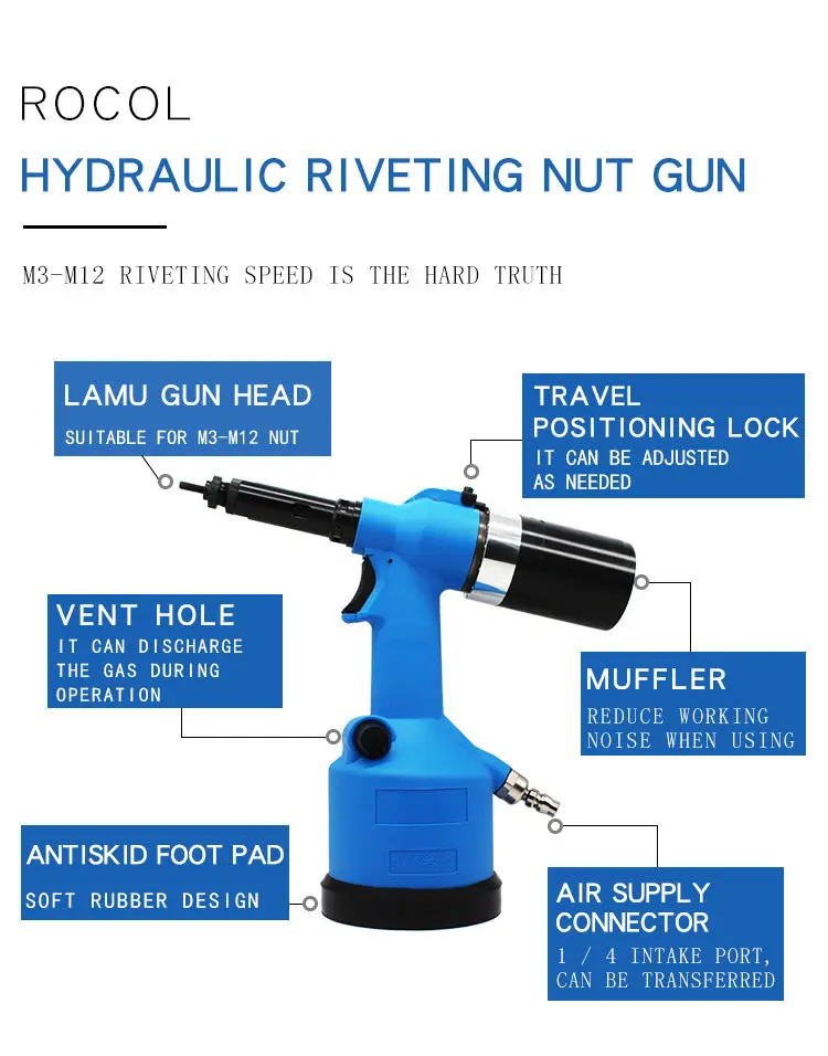 Riveting Machine Blind M12 Air Hydraulic For Nuts Hand Pneumatic ...