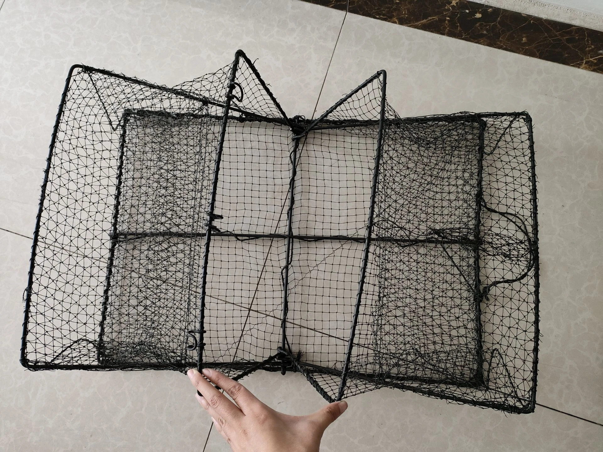 Square Crab Plastic Trap - Eco-Friendly Fishing Cage