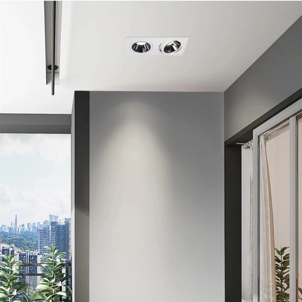 Single/double Head Led Recessed Ceiling Downlight 24w 7w Led Downlight ...