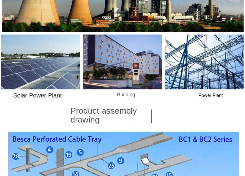 BESCA Industrial Ventilated Steel Pallet Galvanized Cable Bridge CE ...