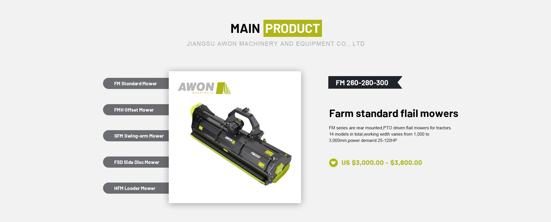Company Overview - Jiangsu Awon Machinery And Equipment Co., Ltd.
