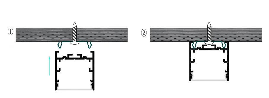 Anodized Black Aluminum Channel With Micro Prismatic Led Diffuser ...