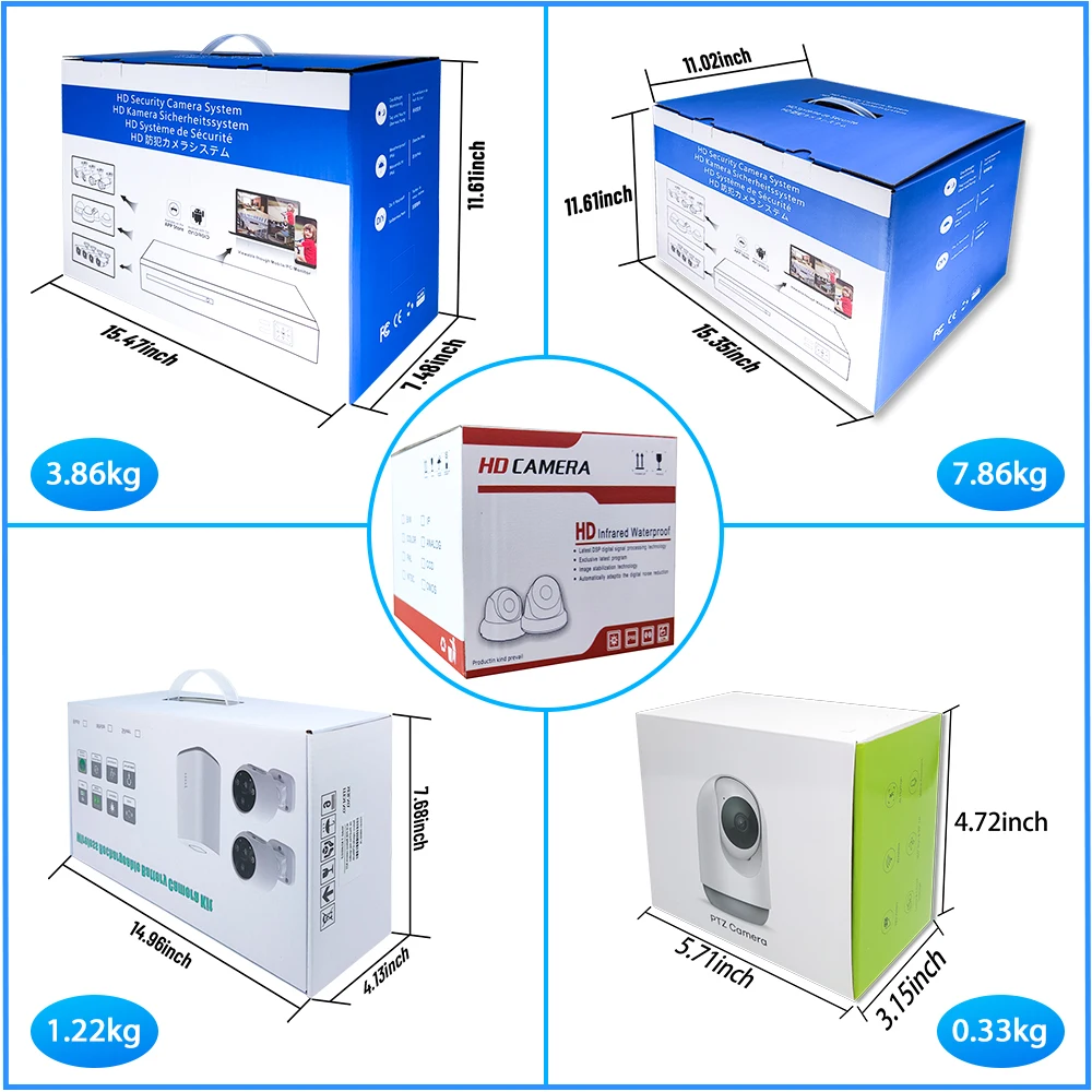 Factory Outdoor 1080 8mp 5mp 2mp 4ch Security Set 4k Ahd Dvr Kit Camera ...