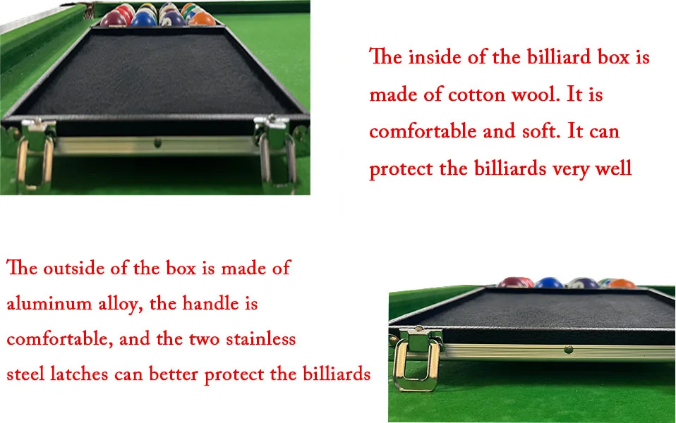 Cueelf Pool Balls Set With 16 Holes (American Billiards) Pool Carrying ...