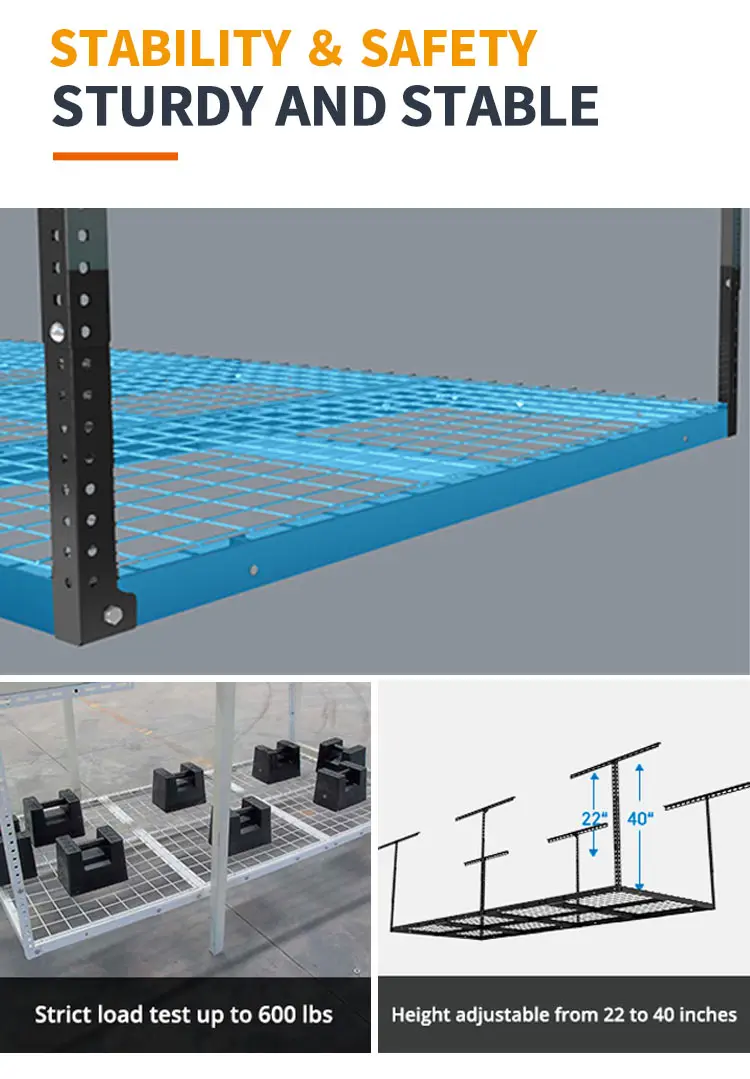 Overhead Wall Mount Shelf Mounting Shelves Racking System Hanging Rack ...