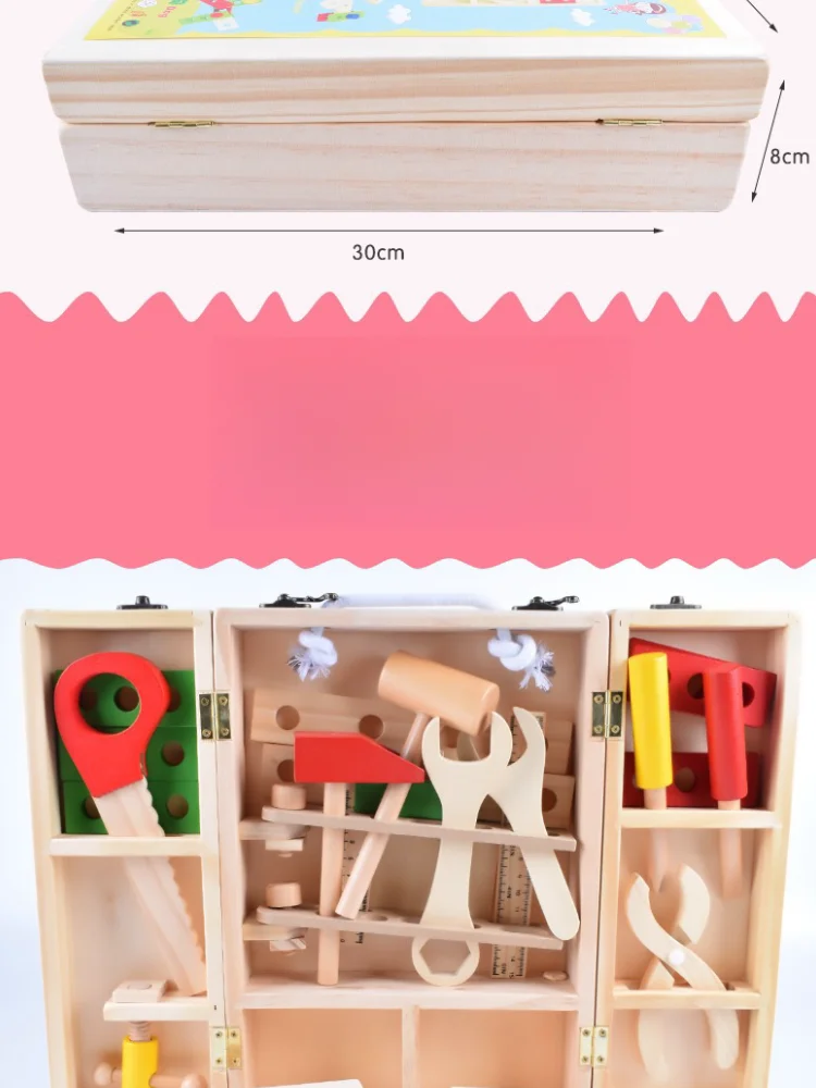 Wooden Simulation Diy Children's Toolbox For Early Childhood Education ...