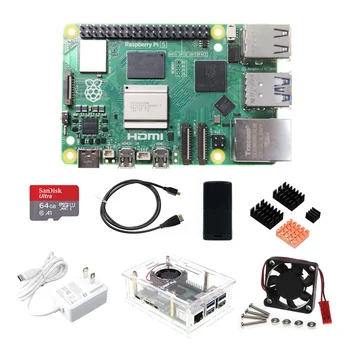 Raspberry Pi 5b Model B 4gb 8gb Ram Diy Kit+with Transparent Case+pi ...