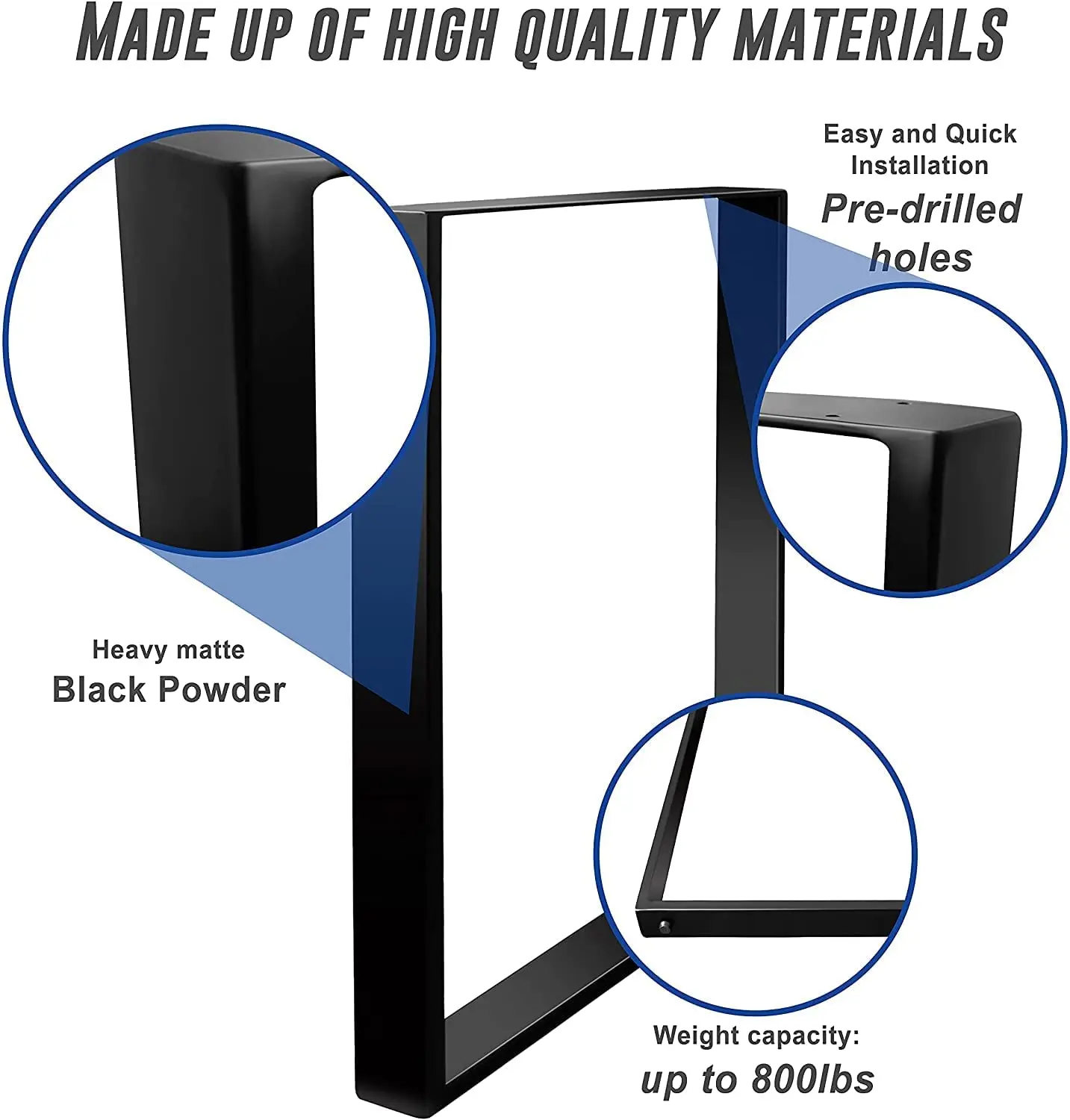 Durable Cast Iron Table Legs for Industrial & Modern Furniture