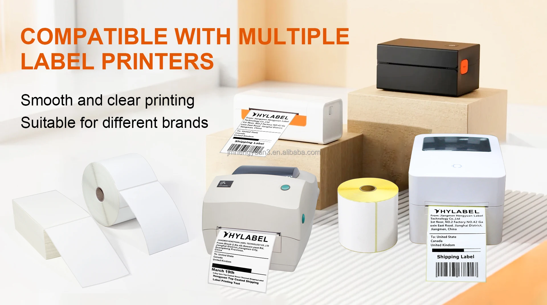 Waterproof Thermal Sticker 4x3 Label Direct Thermal Packaging Label ...