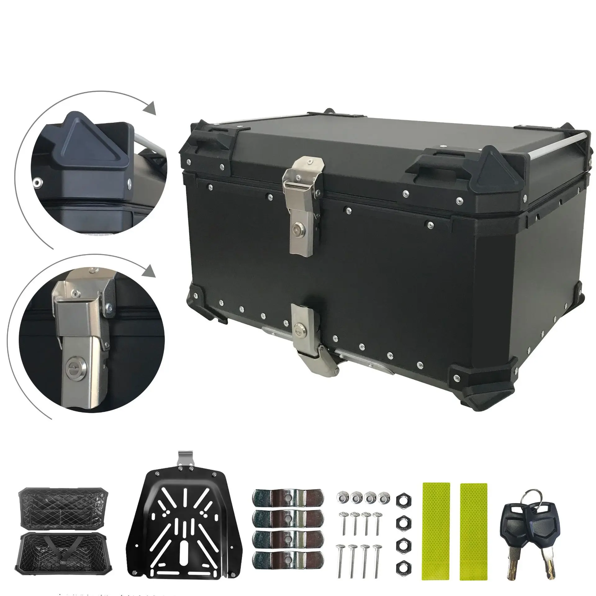 Large Capacity 65l Waterproof Motorcycle Tailgate Aluminum Alloy Easy ...