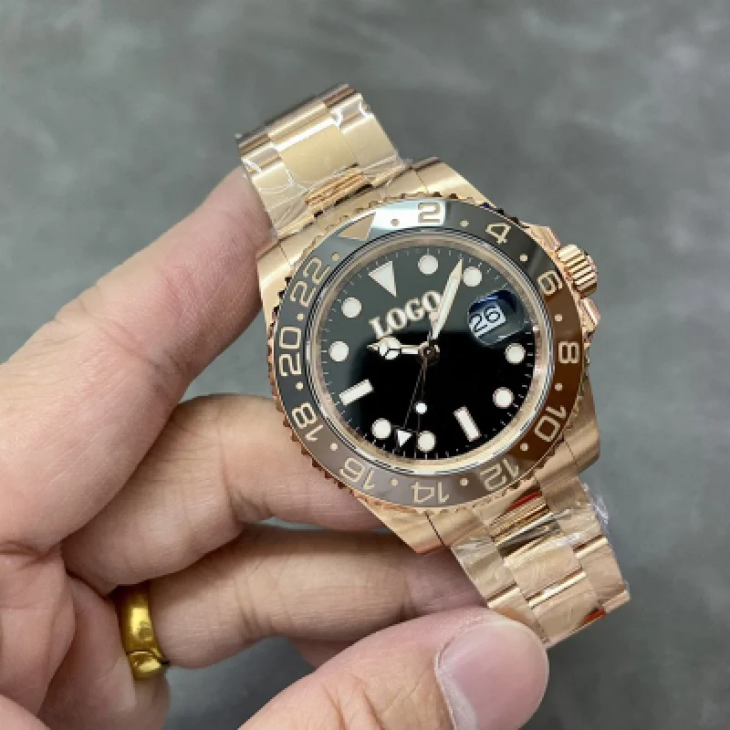 1:1 18k Real Gold Watches 40mm 3186 Mechanical Waterproof Ceramic ...