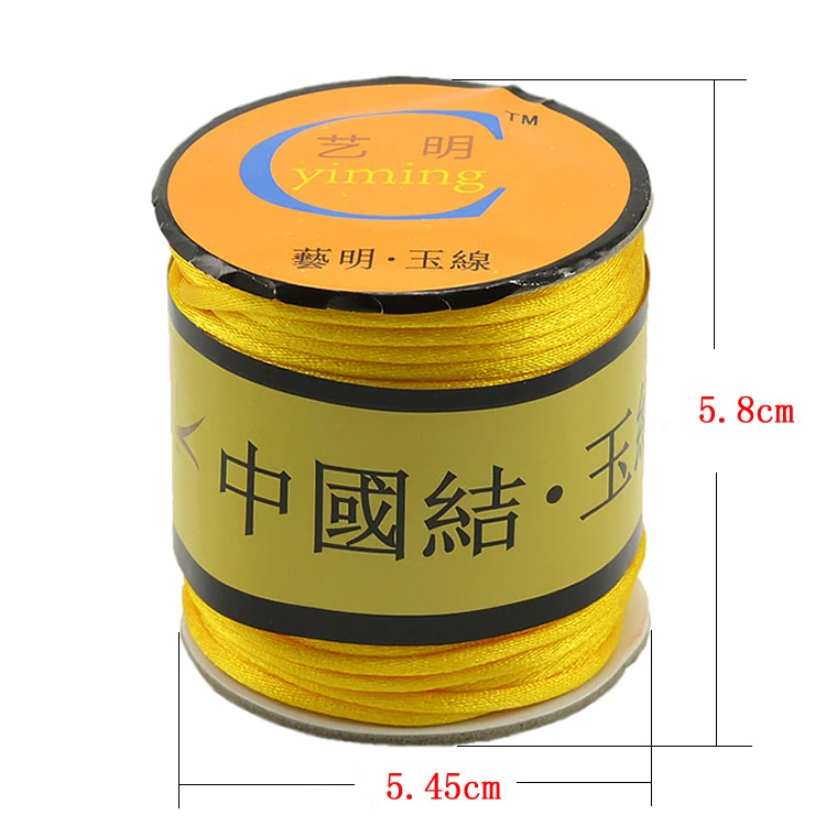 10Rolls 1.5mm 2mm 2.5mm Mix Color Braided Nylon Cord Satin Chinese ...