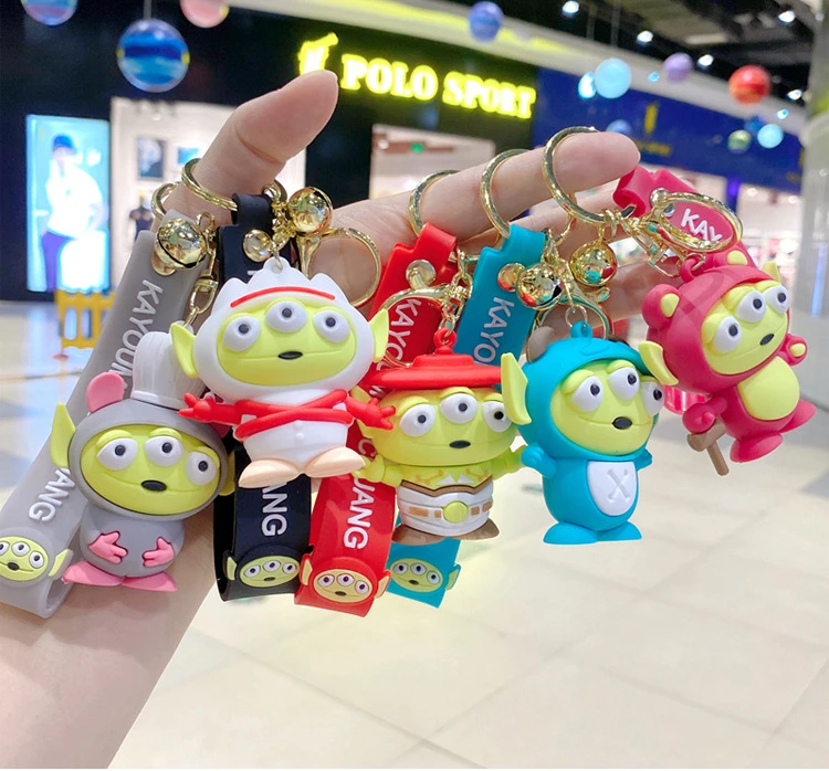 Cute Cartoon Three-eye Monster Toy Doll Key Chain Keyring Custom Logo ...