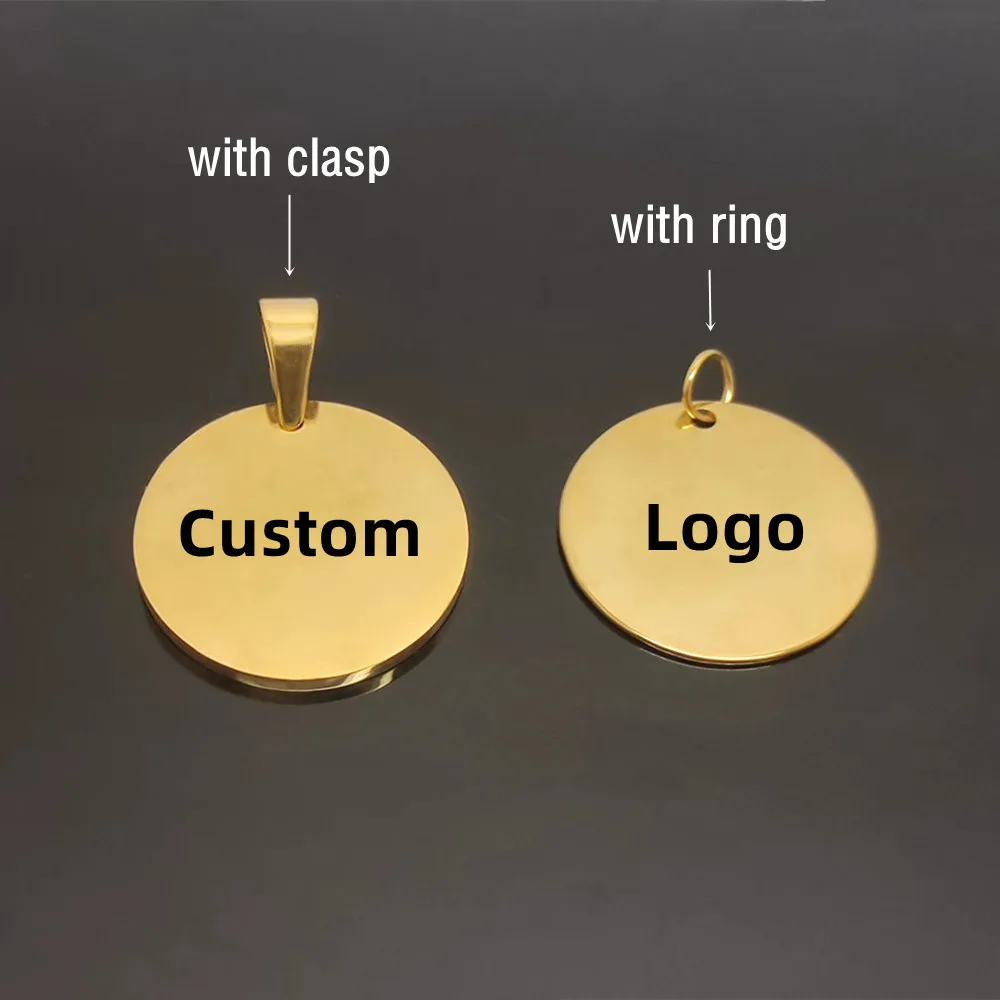 18k Gold Plated Jewelry with Custom Logo Tags Pendant